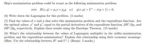 Skips Maximization Problem Could Be Recast As The