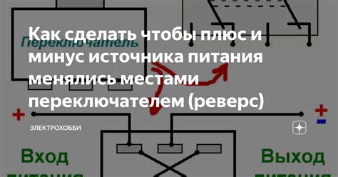 Как сделать чтобы плюс и минус источника питания менялись местами