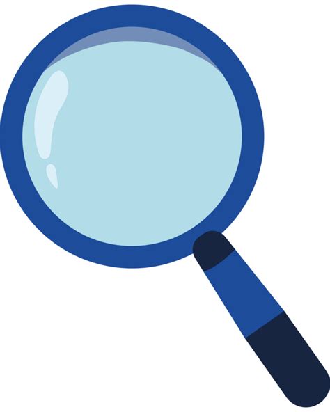 School Magnifying Glass Flat Style Icon 53651541 Png