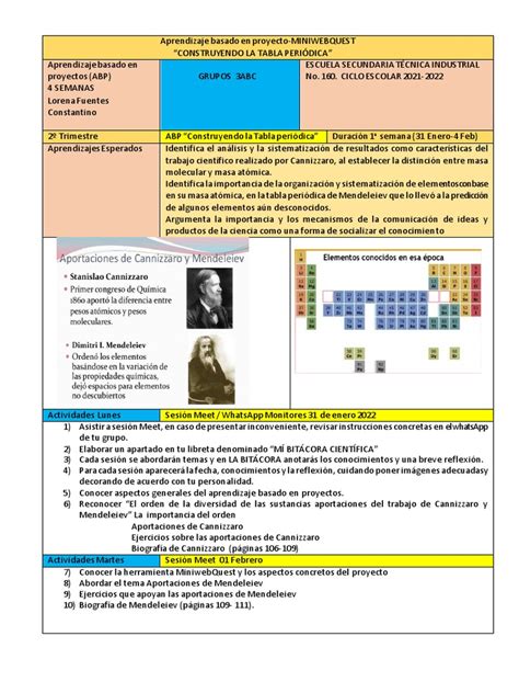 Proyecto Tabla Periódica Pdf Enlace Químico Química