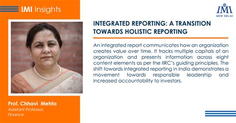 Integrated Reporting A Transition Towards Holistic Reporting Imi