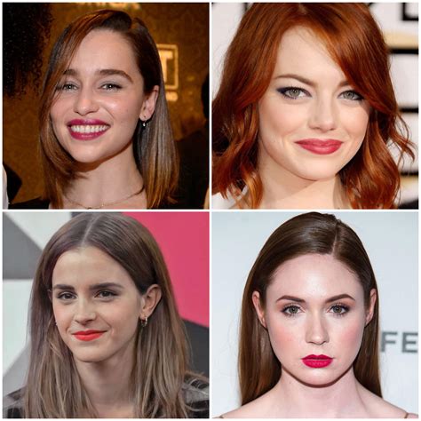Emilia Clarke Emma Stone Emma Watson Karen Gillan Whos