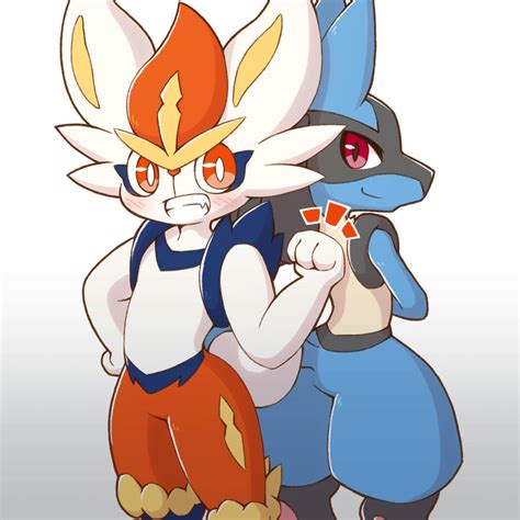 Lucario And Cinderace By Acky05 On Deviantart