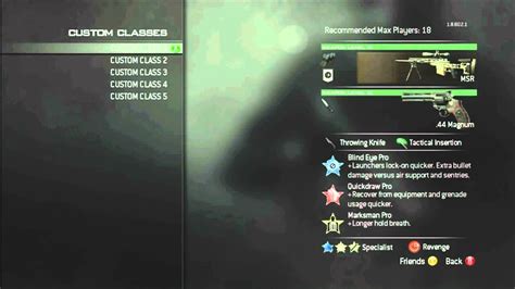 Mw3 Create A Class Set Up Snipers Only Youtube