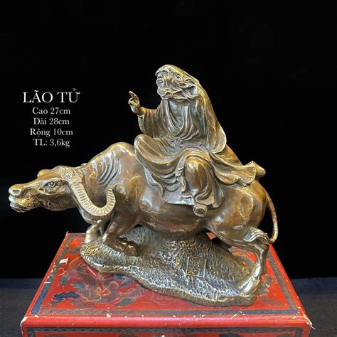 Lao Tzu Riding A Buffalo Bronze Statue Of Lao Tzu Shopee Singapore