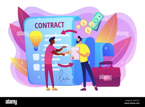Licensing Contract Concept Vector Illustration Stock Vector Image And Art Alamy