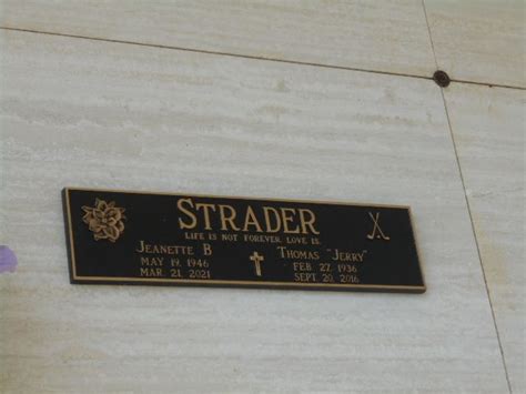 Thomas Gerald “jerry” Strader 1936 2016 Find A Grave Memorial