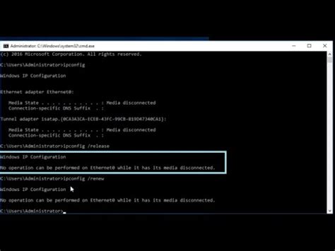 No Operation Can Be Performed On Ethernet While It Has Its Media Disconnected Youtube