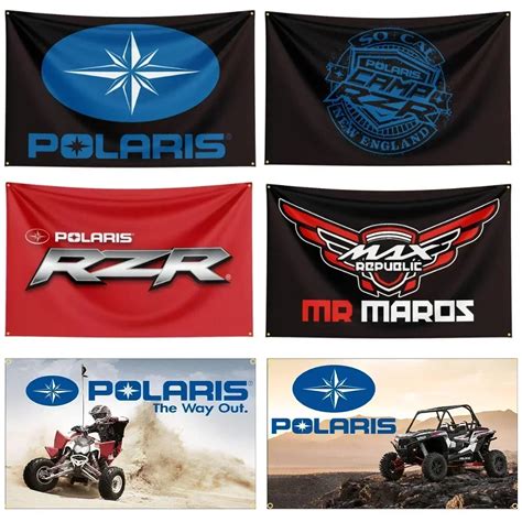 Bandera Polaris De Poli Ster Impresa Para Motocicleta Pancarta Para
