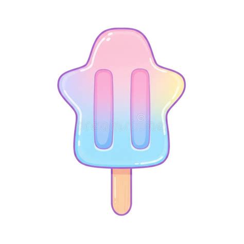 Pastel Rainbow Popsicle Illustration Stock Illustration Illustration