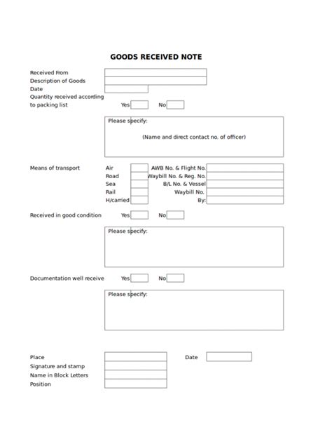 Unbelievable Info About Goods Receipt Note Format In Excel Godpipe