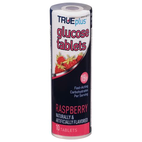True Plus Glucose Tablets 15 G Raspberry 10 Each Delivery Or Pickup