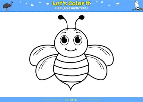 Premium Vector Lets Color It Bee