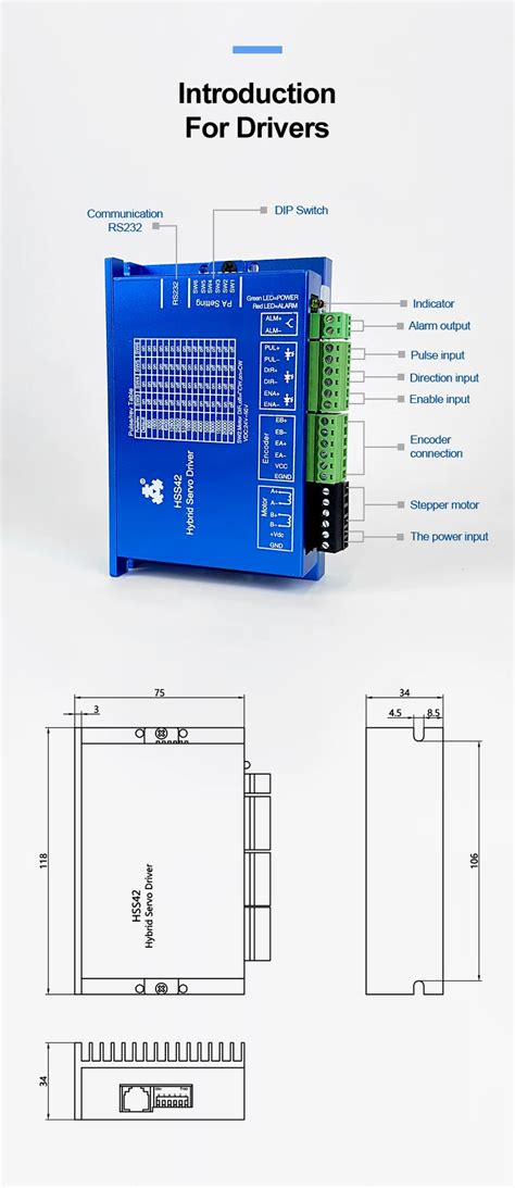 Nema 17 Closed Loop Stepper Motor Encoder Nema17 Stepping With 42mm