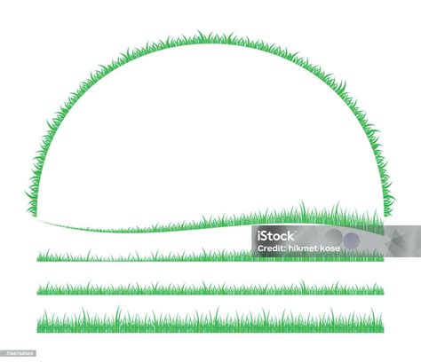 Green Grass Green Grass Forms In White Background Stock Illustration Download Image Now