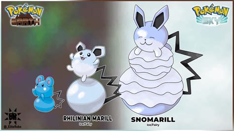 A Regional Ice Fairy Marill Plus Evolution Snomarill R Fakemon