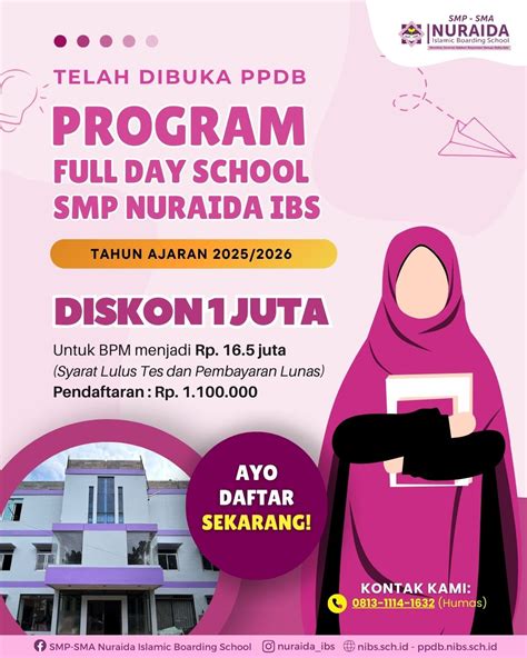 Ppdb Smp Nuraida Fullday School Masih Dibuka Nuraida Islamic Boarding School