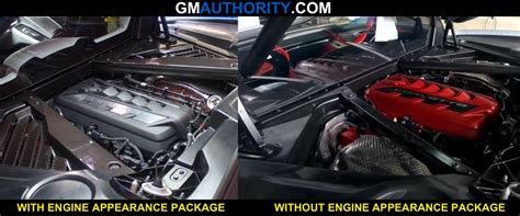 C8 Corvette With And Without The Engine Appearance Package Gm Authority