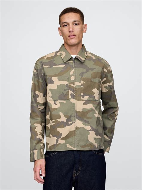 Camo Zip Shirt Jacket Gap