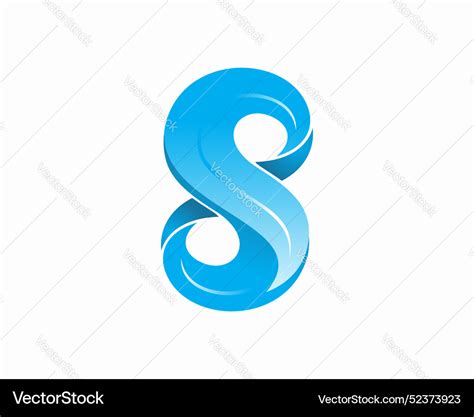 Number Eight Or Infinite Logo Design Royalty Free Vector