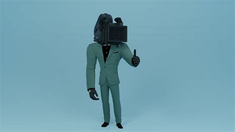 Skibidi Toilet Camera Man 3d Model Rigged Cgtrader