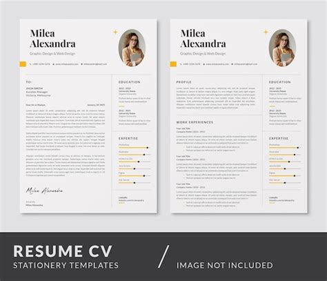 Currículum Vitae Y Carta De Presentación Curriculum Vitae Archivo Psd Premium