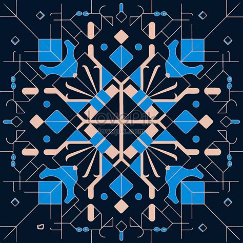 Hand Drawn Triangle Circle Vector Asymmetrical Geometric Pattern