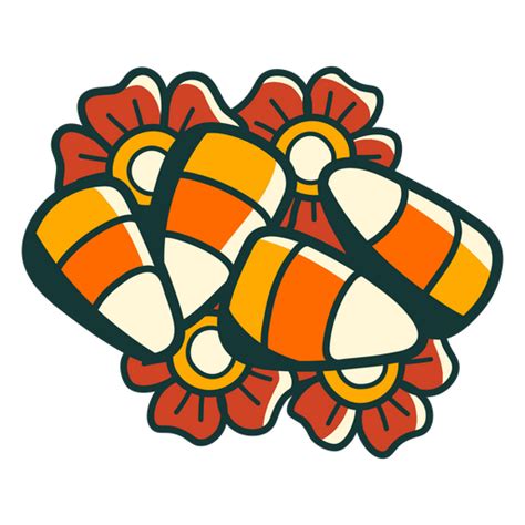Autumn Floral Candy Corn Png And Svg Design For T Shirts