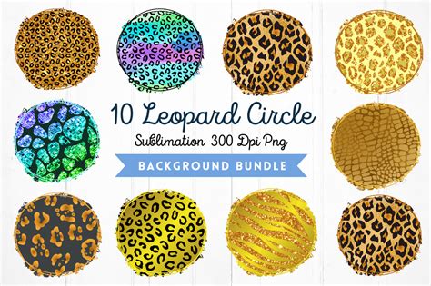 Leopard Circle Sublimation Background Gráfico Por Regulrcrative