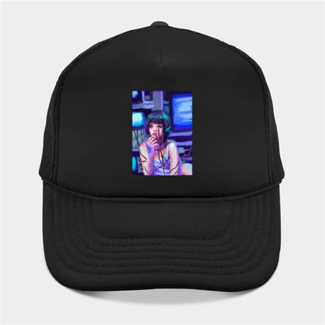 Lain Iwakura Cybercore Frutiger Aero Y2k Anime Lain Cybercore Hat Teepublic