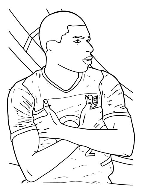 Kylian Mbappé Coloriage Imprimable Coloriages Gratuits à Imprimer