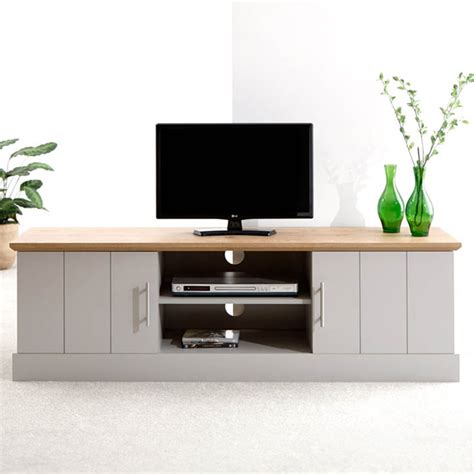 Gfw Kendal 2 Door 2 Shelf Grey Large Tv Unit Homebase