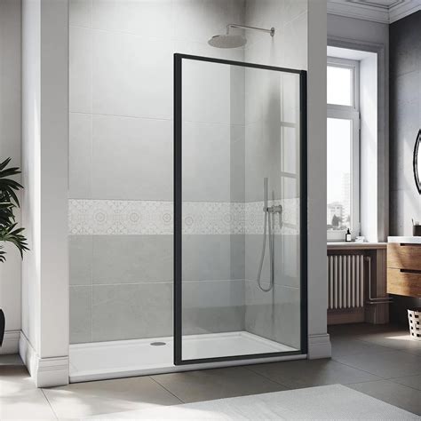 Shower Glass Door 38w74h Inch Bathroom Framed Fixed Shower Glass