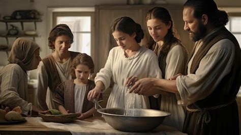 Premium Photo Group Of People Standing Around A Sink Passover