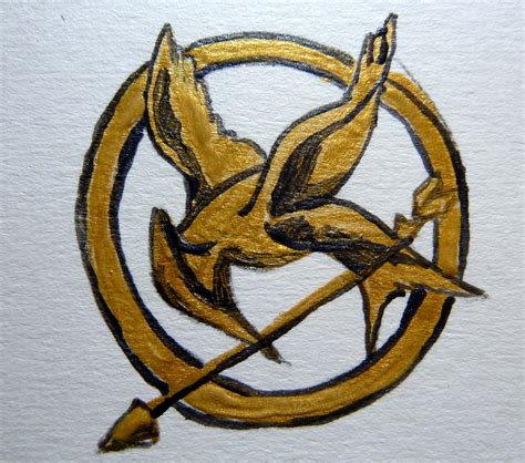 Mockingjay Bird Pin Drawing