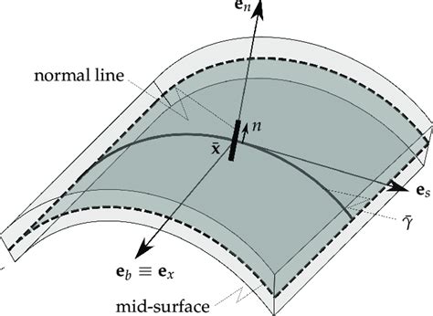 Local Sketch Of The Singly Curved Thin Shell Download Scientific Diagram
