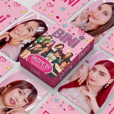 60 Pcs Box Bini Album Postcards Double Sided Card Lomo Card Postcard New Female Idol Group