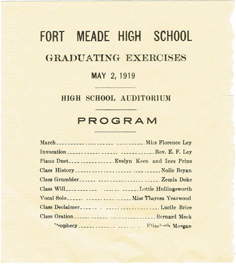 High School Graduation Program Sample