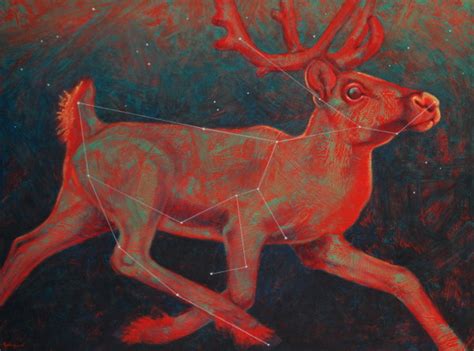 Radiant Reindeer Constellation Raner By Lisa Bohnwagner Artwork