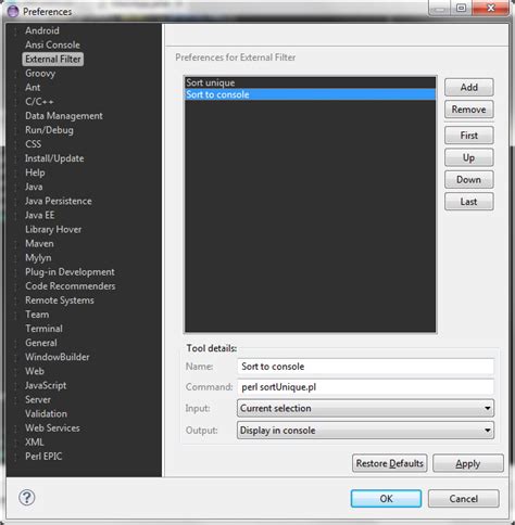 Eclipse Plugin External Filter Internationalization Cookbook