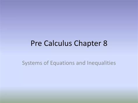 Ppt Pre Calculus Chapter 8 Powerpoint Presentation Free Download