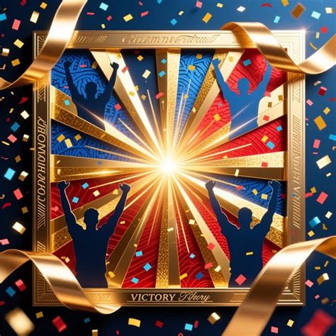Free Triumphant Celebration Burst Image Victory Celebration Gold
