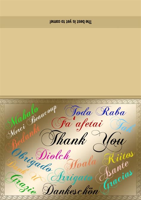 Thank You Card Languages Template Postermywall