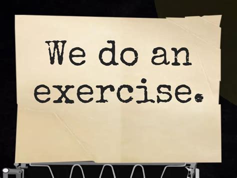 I Do An Exercise Flash Cards