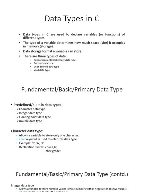 C Data Types Explained Pdf Data Type Integer Computer Science