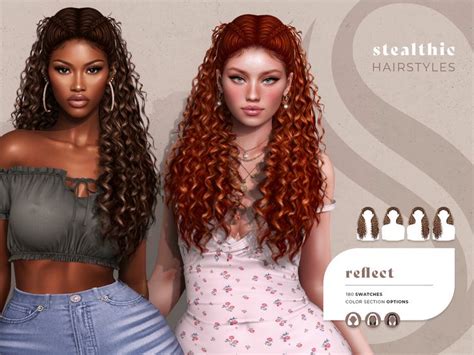 Stealthic Reflect Level Sims Alpha Cc Hair Sims 4 Cc Female Hair