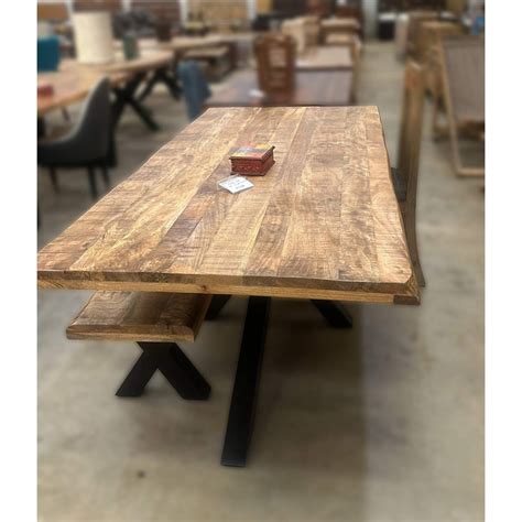 Wood Decor Rustic Dining Table Mango Wood 150x90cm Furniture Store