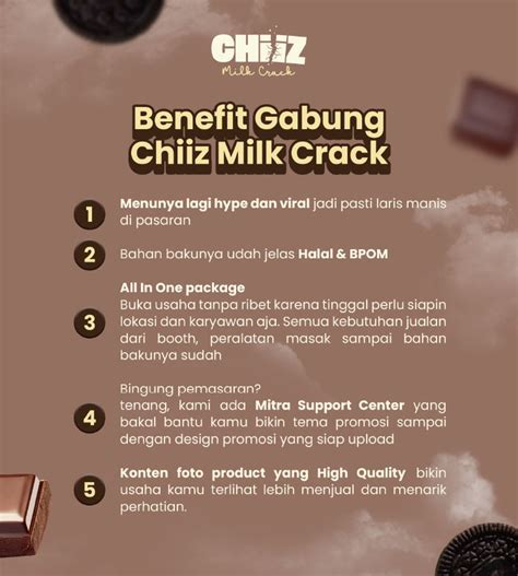 Franchise Chiiz Milk Crack Peluang Bisnis Chocolate Crack Thailand