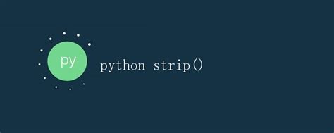 Python中的strip 方法详解 极客教程