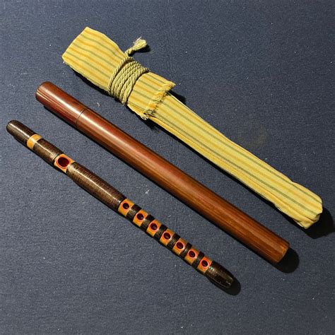 Yahooオークション 能管 龍笛 竜笛 りゅうてき 黒巻 煤竹 樺巻 吹物